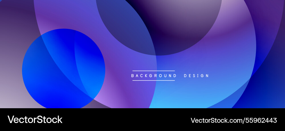 Layered circular shapes in vivid colors form a Vector Image