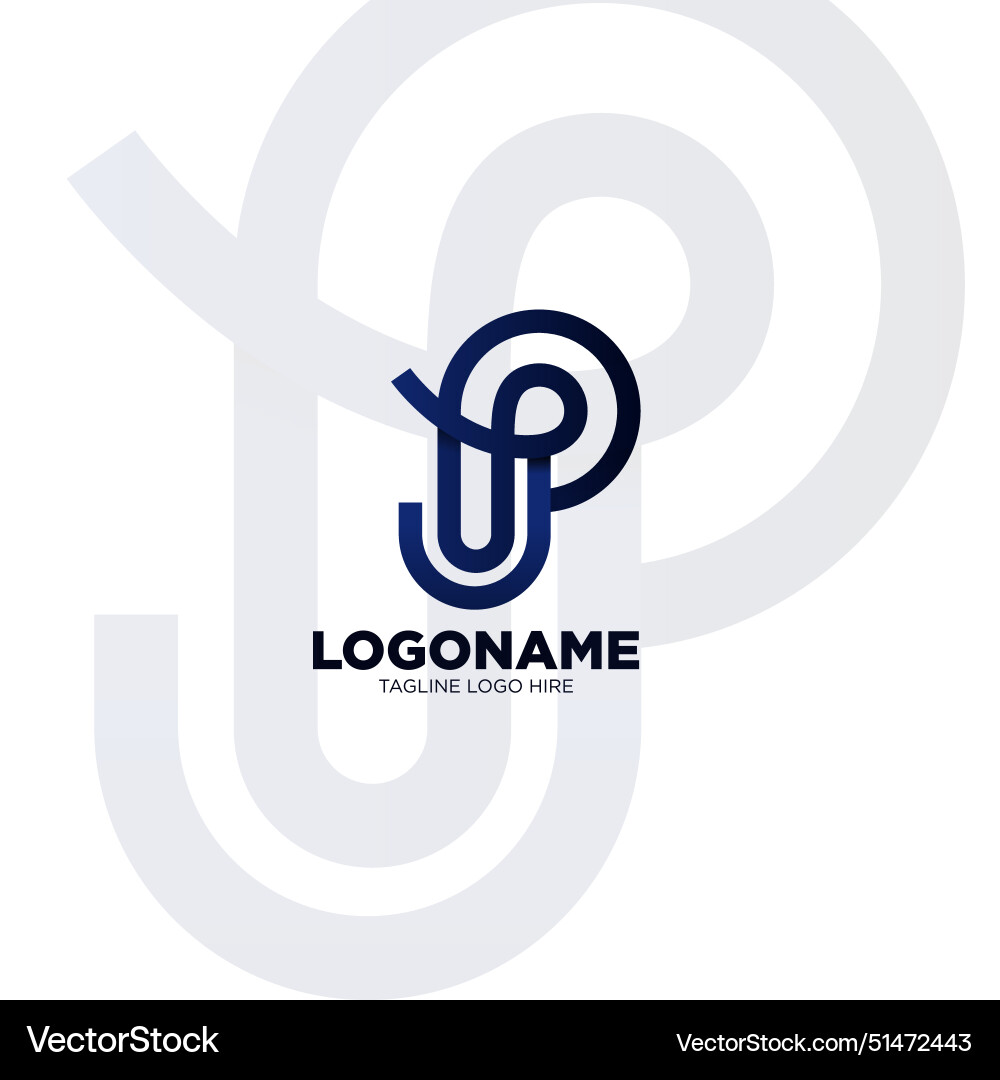 Pj logo Royalty Free Vector Image - VectorStock