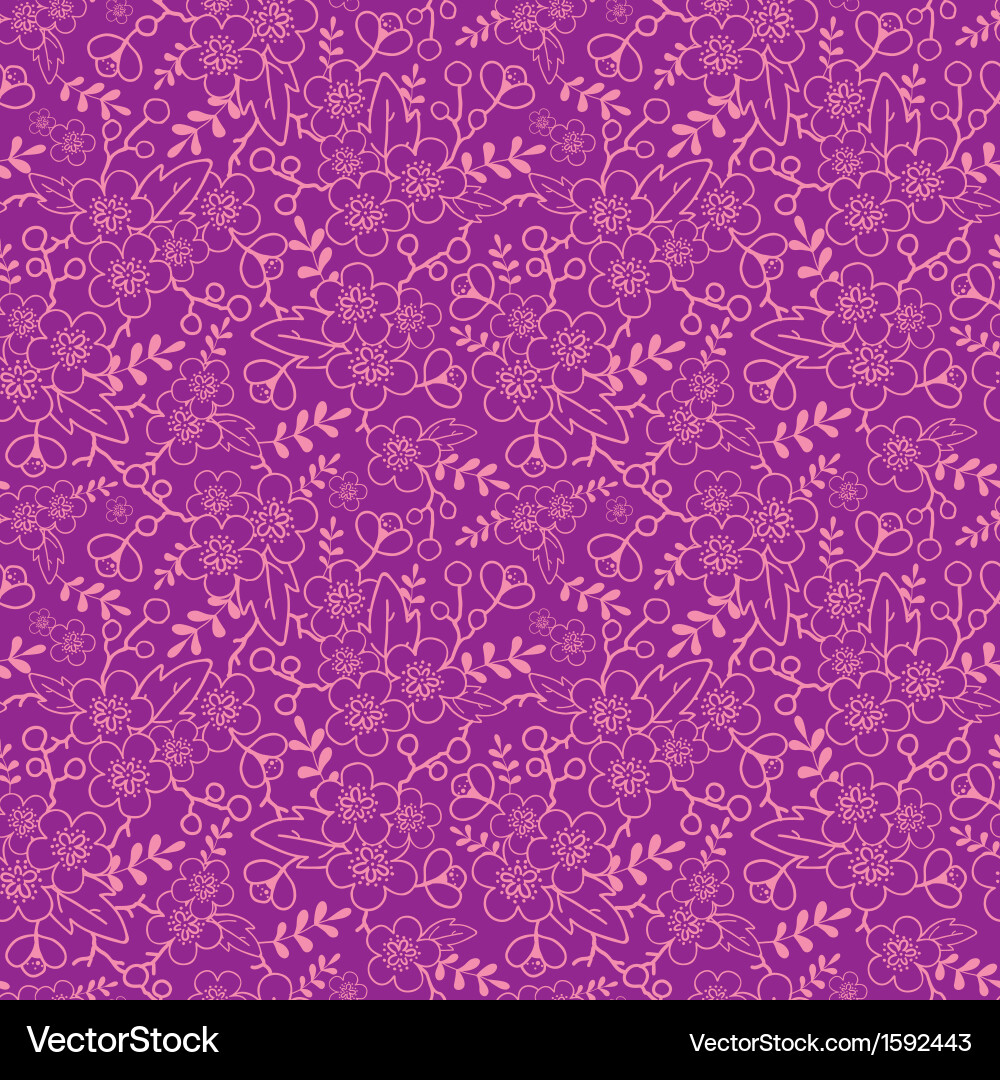 Purple florals seamless pattern background Vector Image