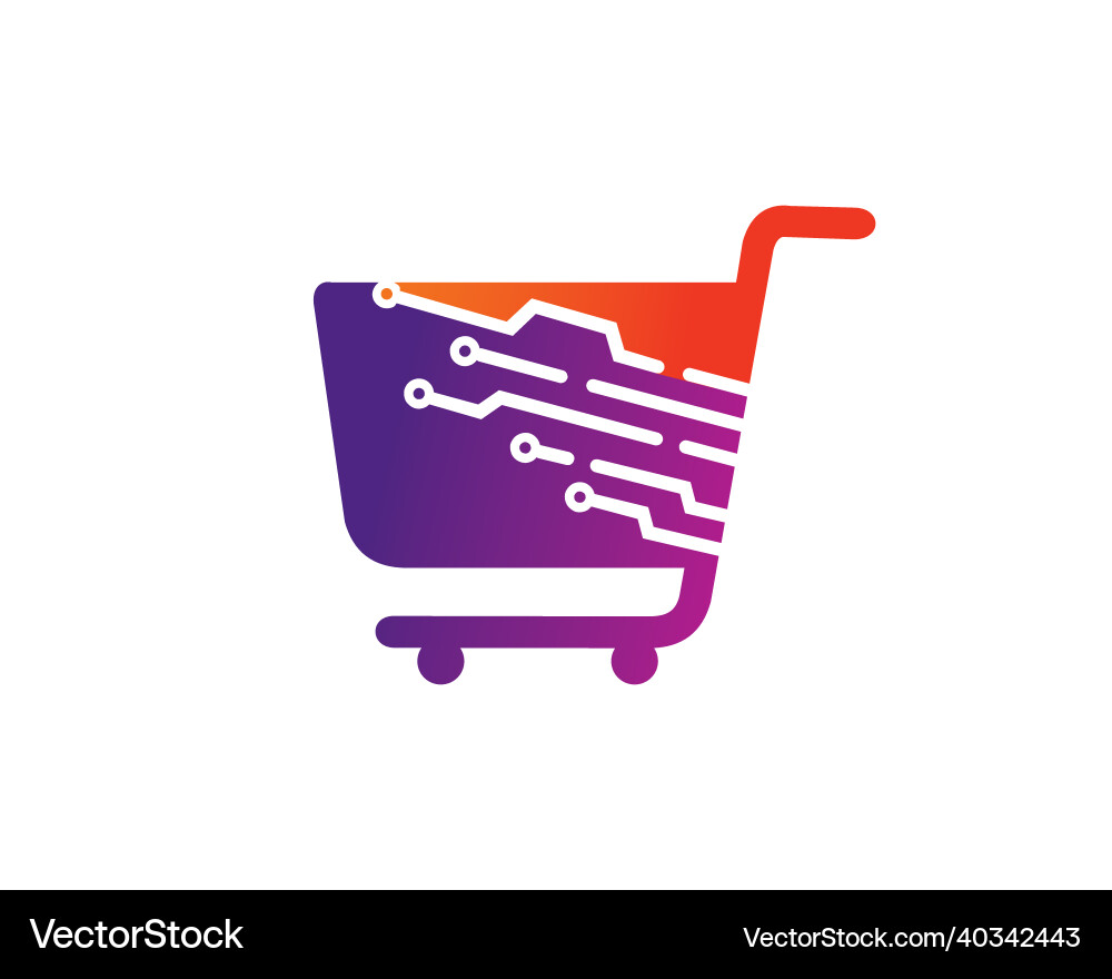 Tech shop logo template icon symbol Royalty Free Vector