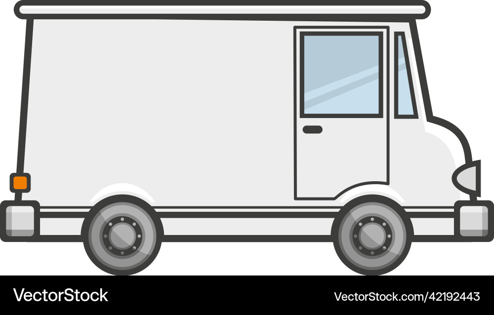 White van icon shipping transport cargo auto Vector Image