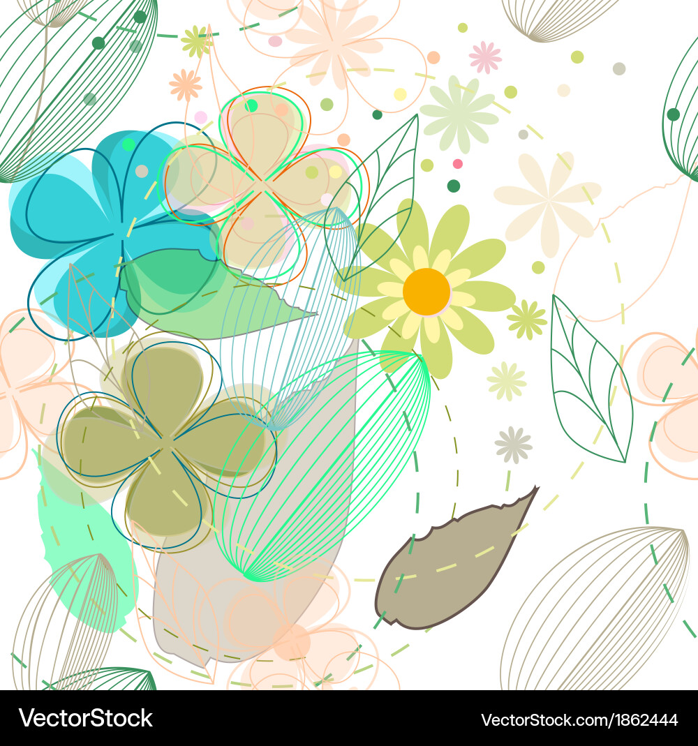 Abstract flower seamless background Royalty Free Vector