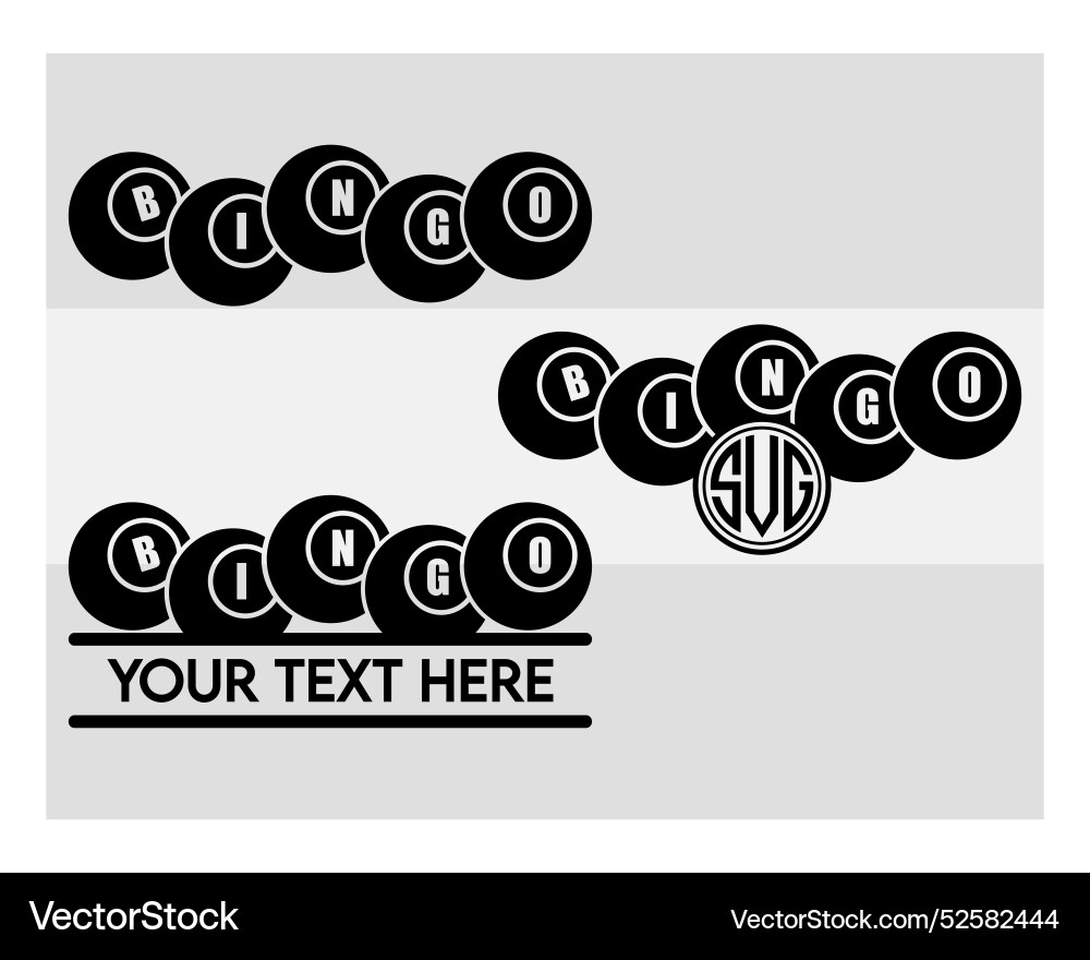 Bingo ball svg silhouette Royalty Free Vector Image