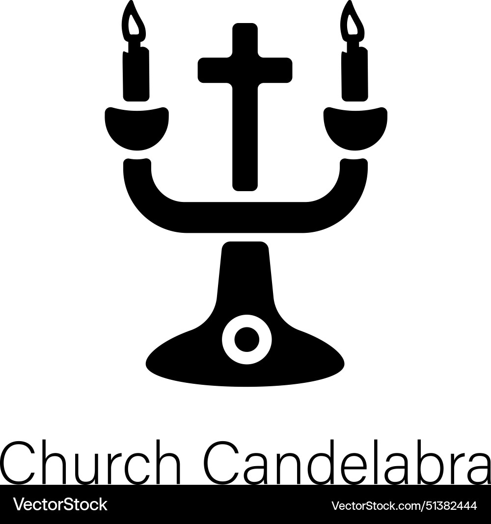 Church candelabra Royalty Free Vector Image - VectorStock