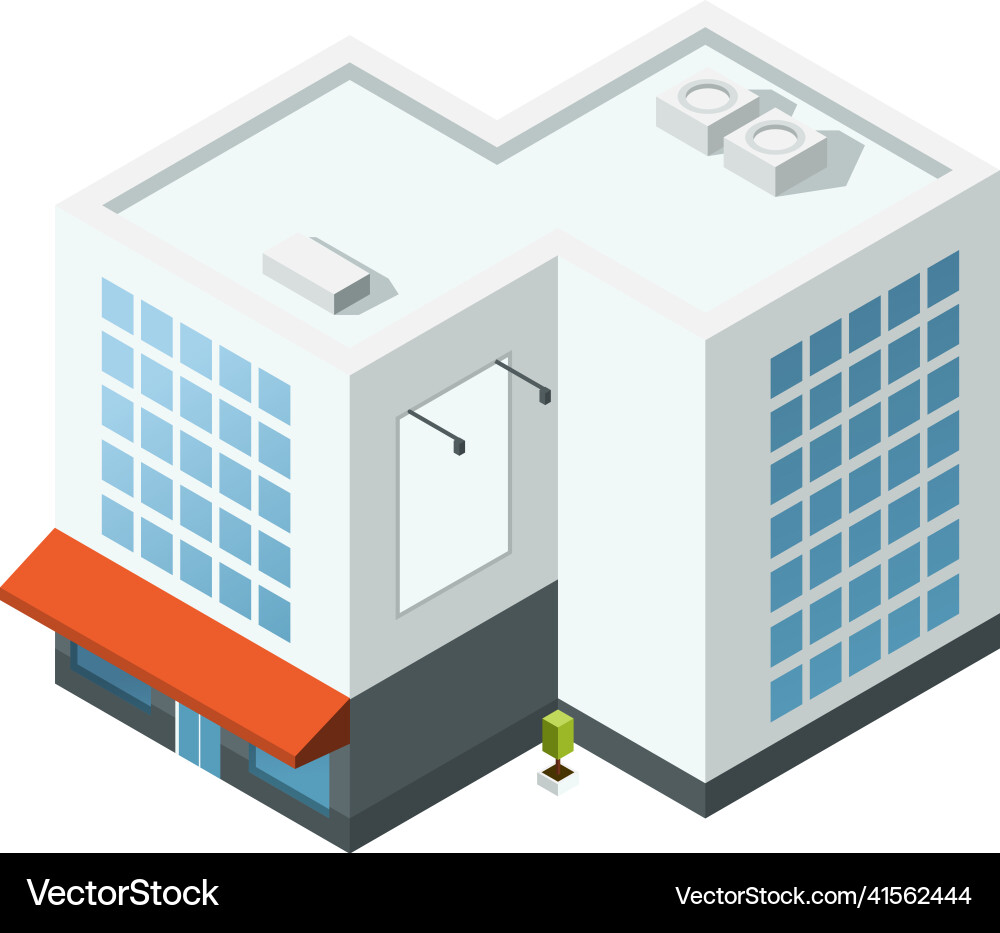 City building isometric urban architecture Vector Image