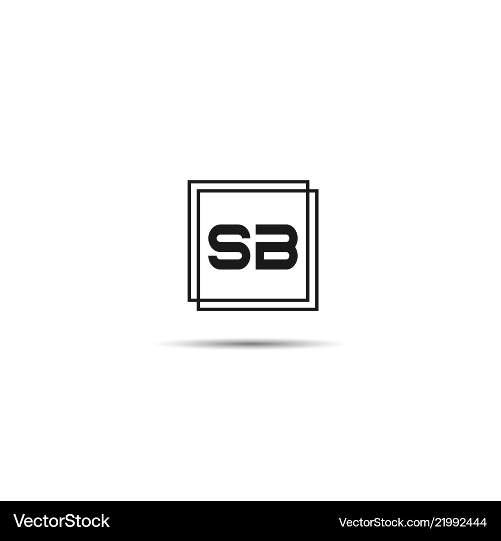 Initial letter sb logo template design Royalty Free Vector