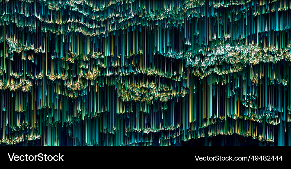 Pixel sorting background glitch art design Vector Image