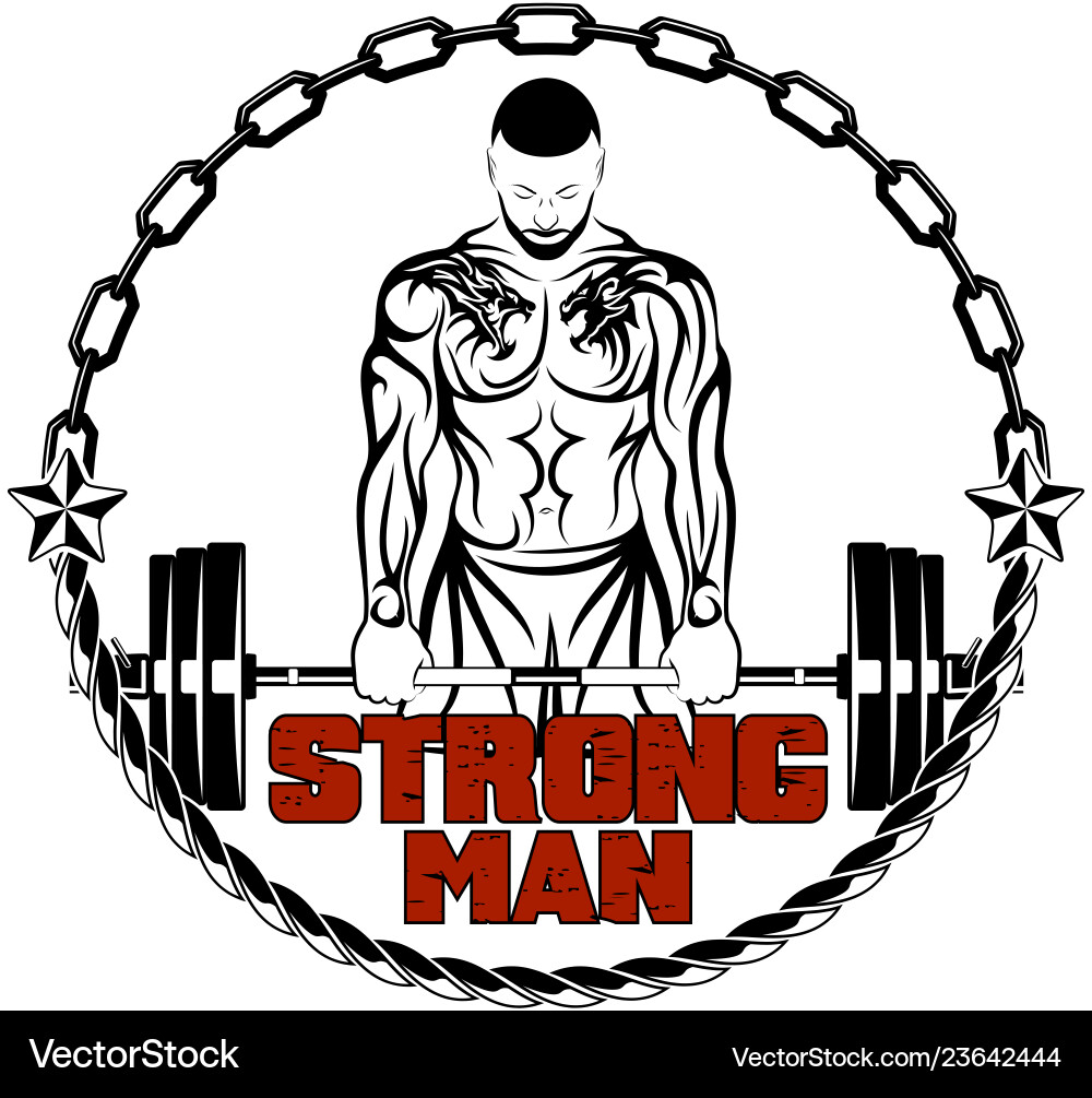 Strong men 0004 Royalty Free Vector Image - VectorStock