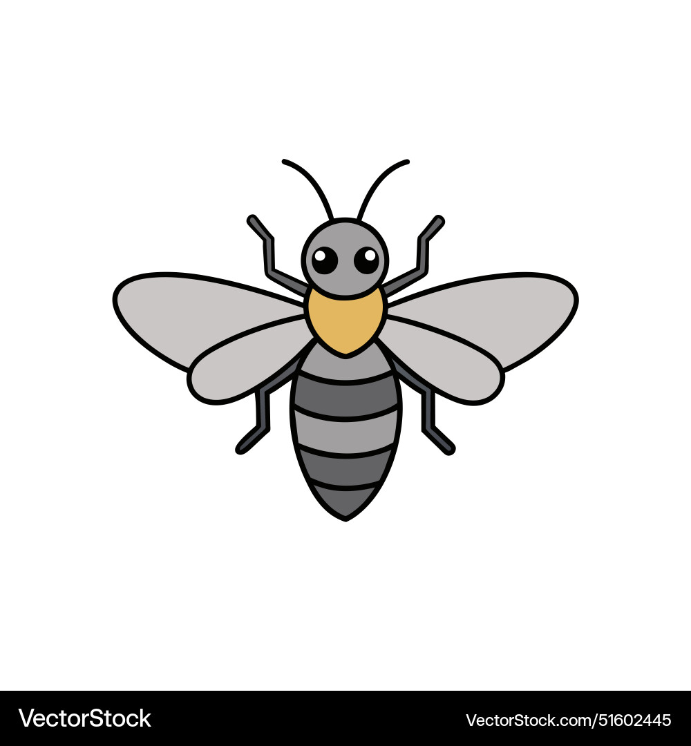 Ashy mining bee speaks icon Royalty Free Vector Image