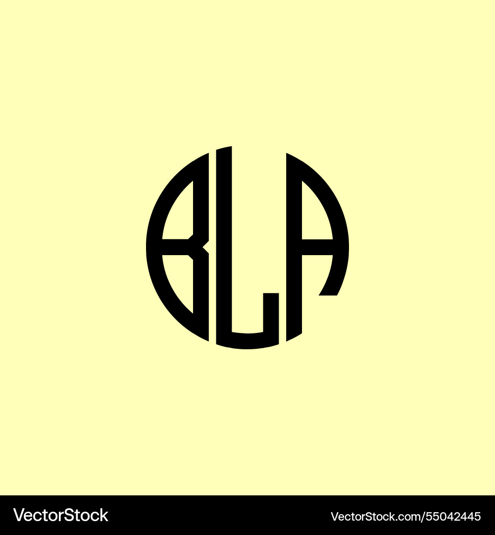 Creative rounded initial letters bla logo Vector Image