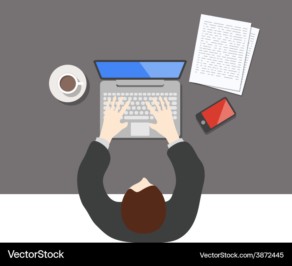Flat style office worker business management Vector Image