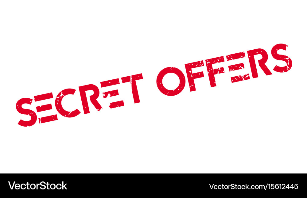 Secret offers rubber stamp Royalty Free Vector Image