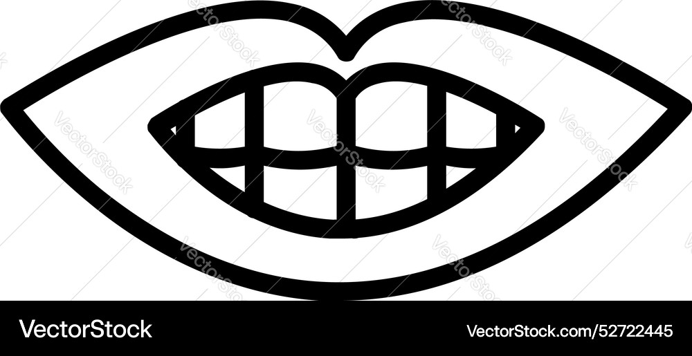 Teeth line icon design Royalty Free Vector Image