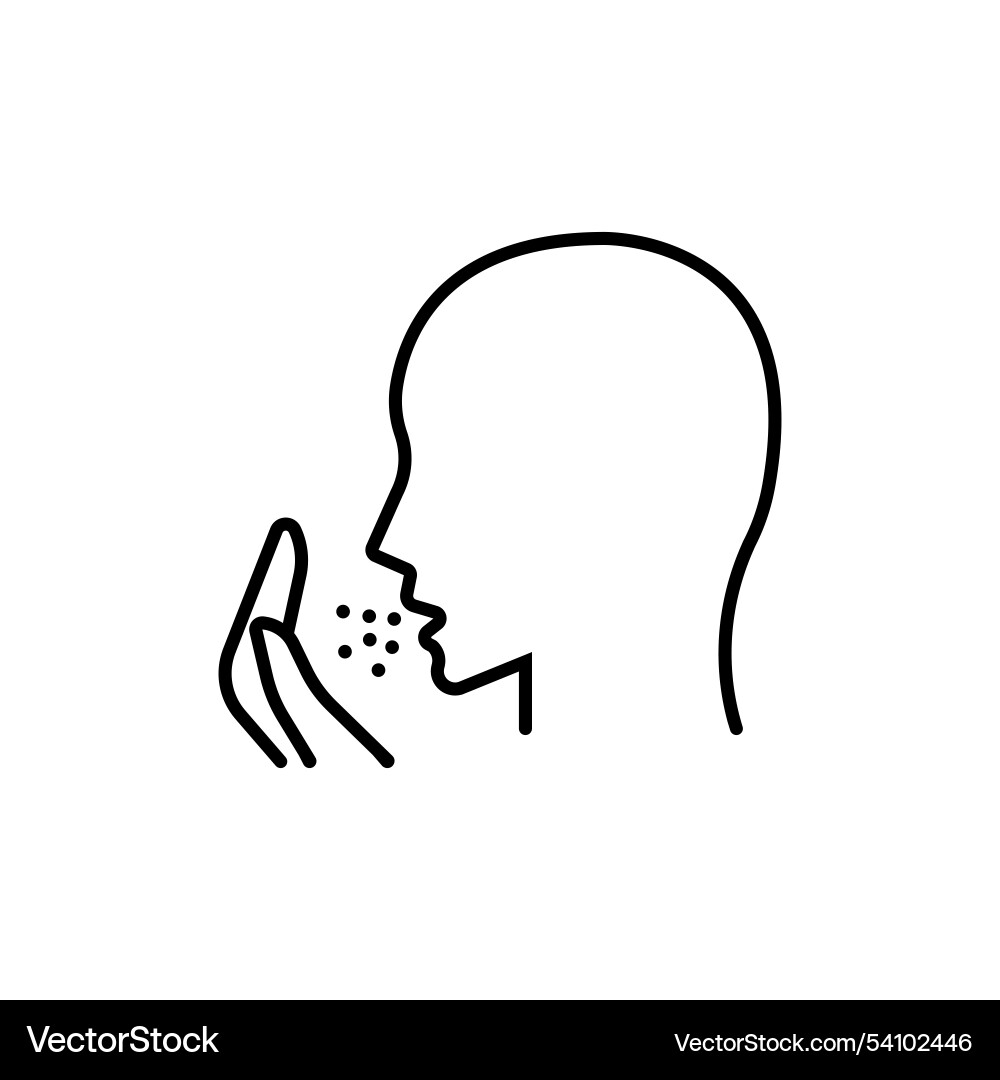 Cough icon Royalty Free Vector Image - VectorStock