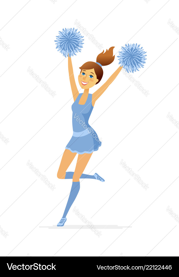 Dancing cheerleader - modern cartoon people Vector Image