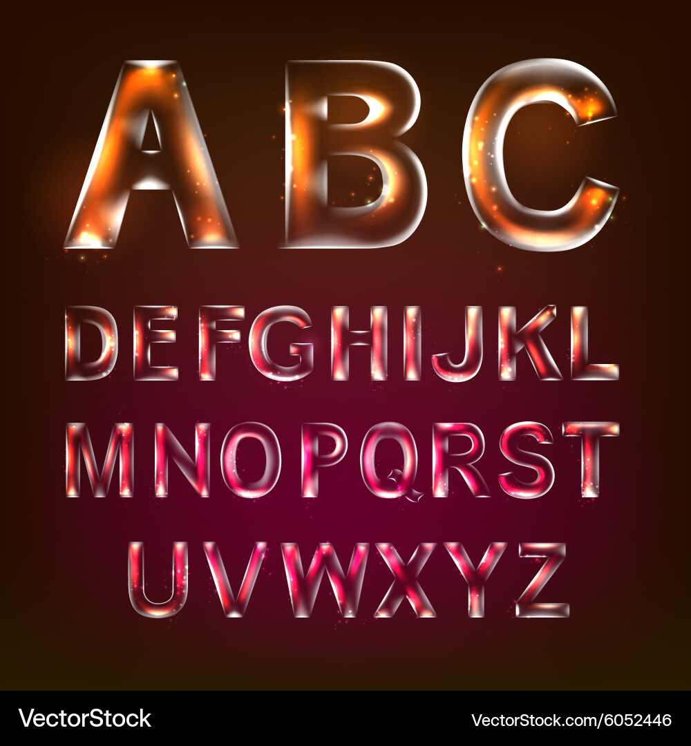 Font alphabet Royalty Free Vector Image - VectorStock