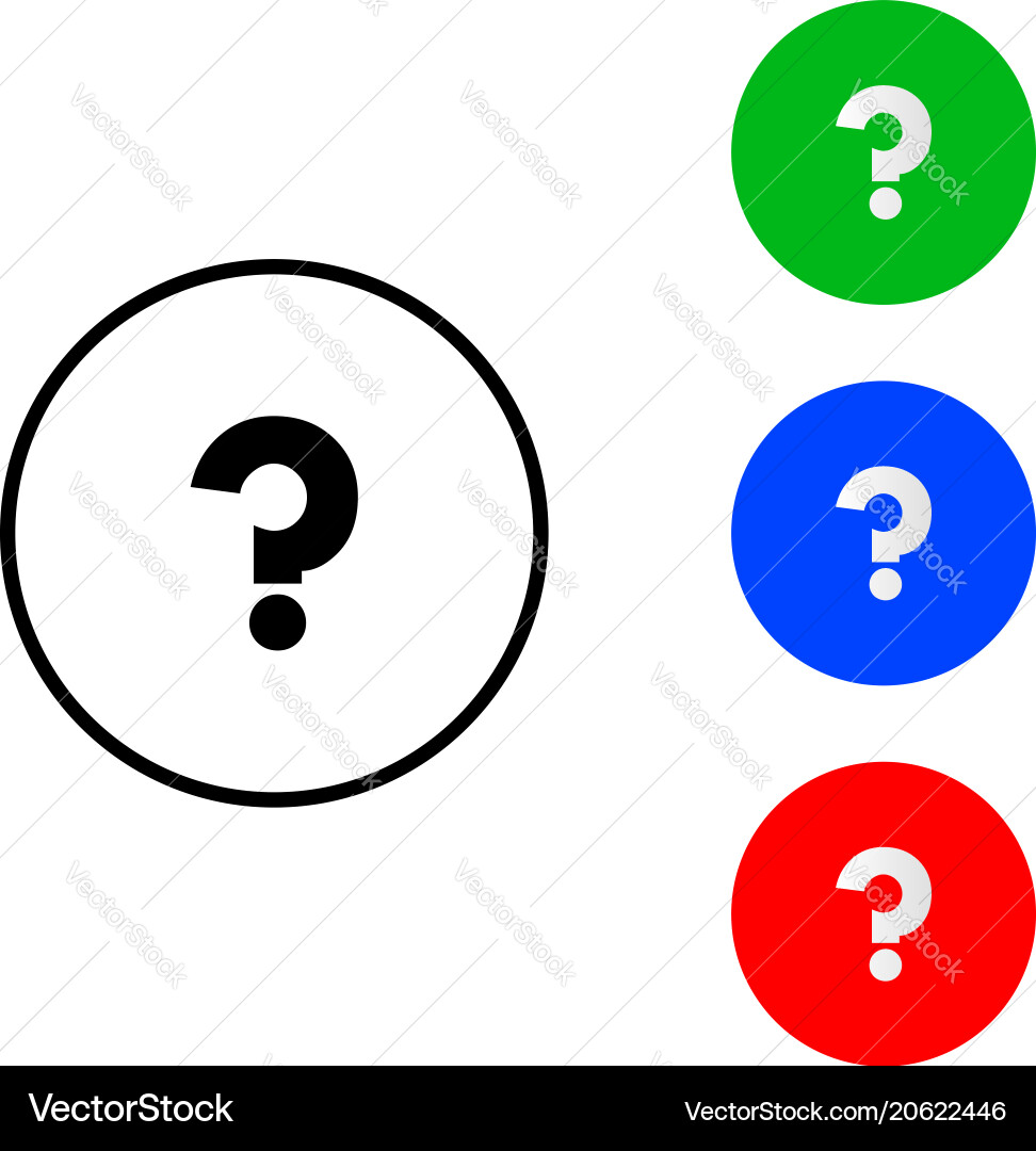 Frage Mark Icon Lizenzfreies Vektorbild - VectorStock