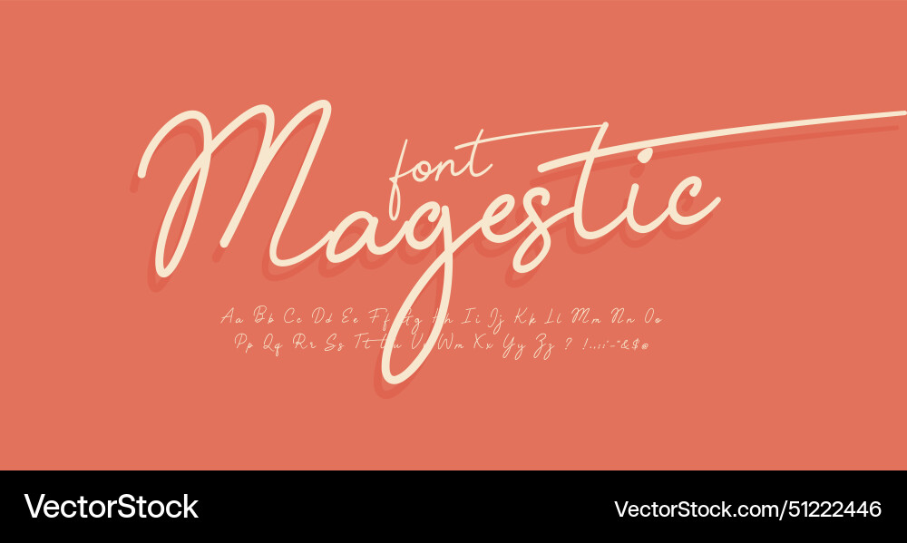 Handwritten cursive typeset elegant calligraphic Vector Image