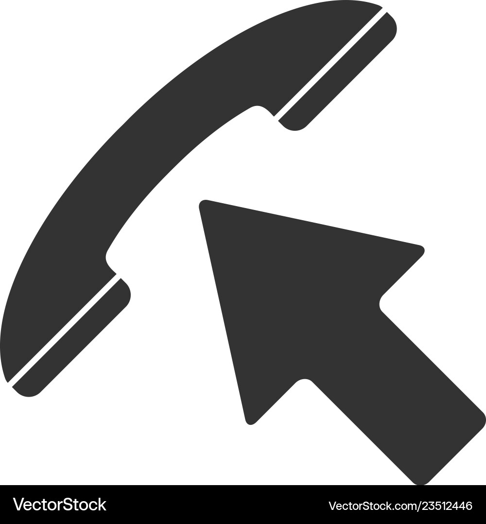 Incoming call icon flat Royalty Free Vector Image