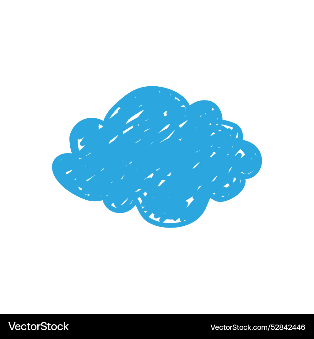 Kids doodle crayon style hand drawn sketch Vector Image