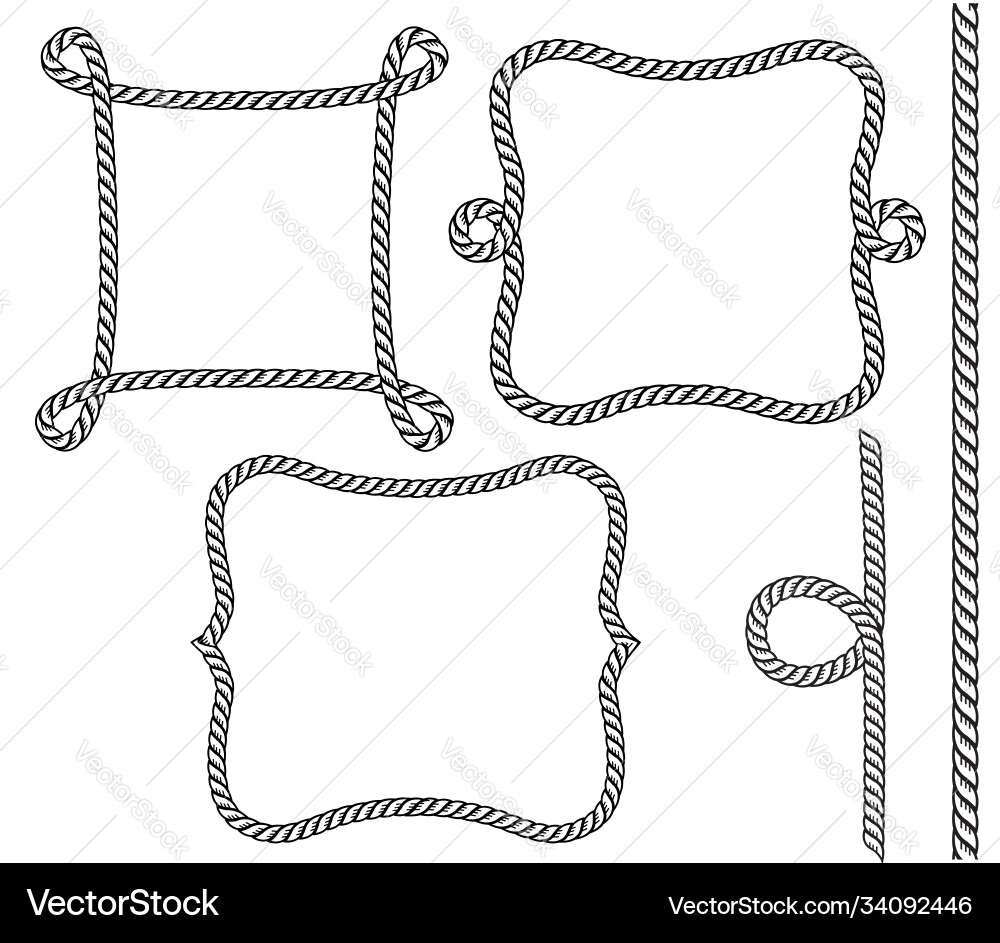 Rope Border Rectangle Nautical Vector Images (over 260)