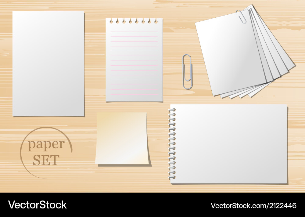 Set of paper sheets Royalty Free Vector Image - VectorStock