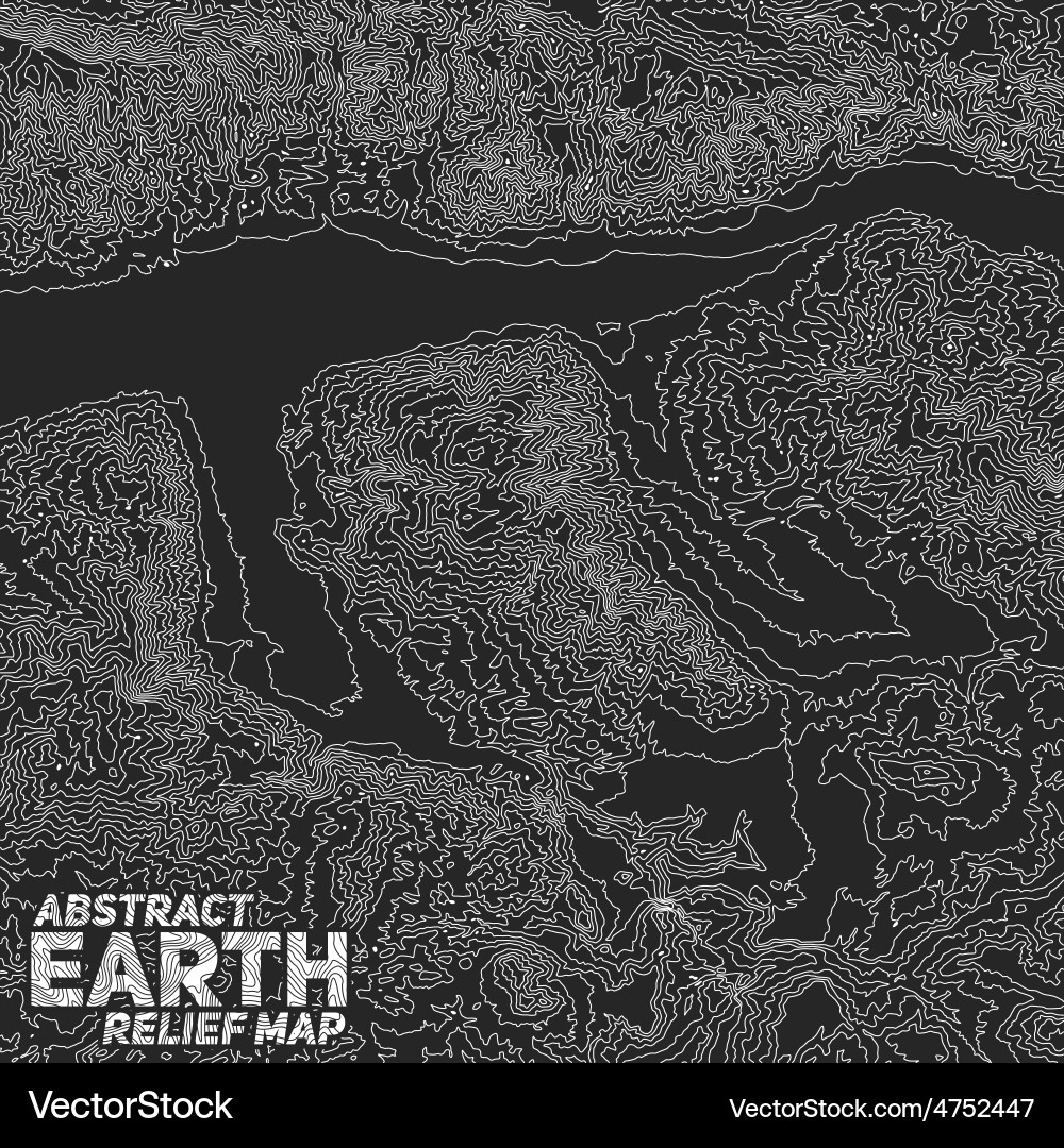 Abstract earth relief map Royalty Free Vector Image
