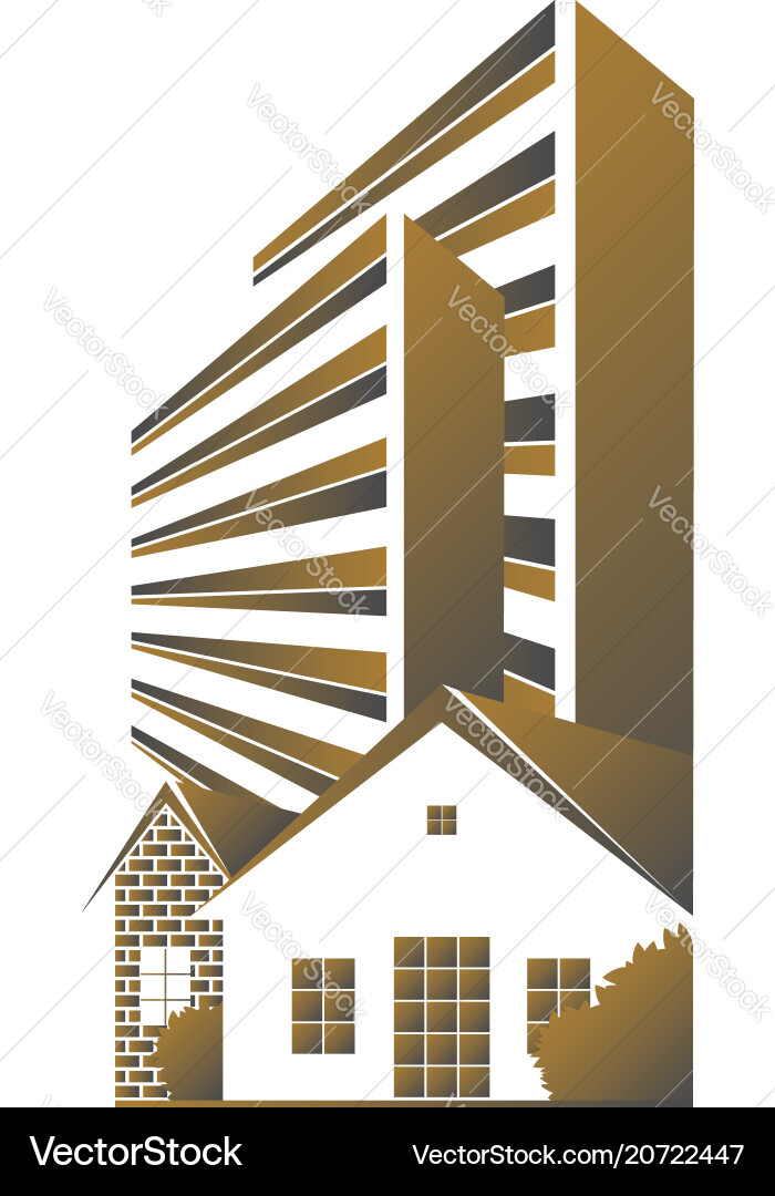 Construction of houses design Royalty Free Vector Image