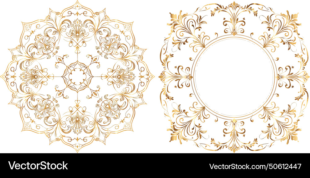 Decorative line art frames for design template Vector Image