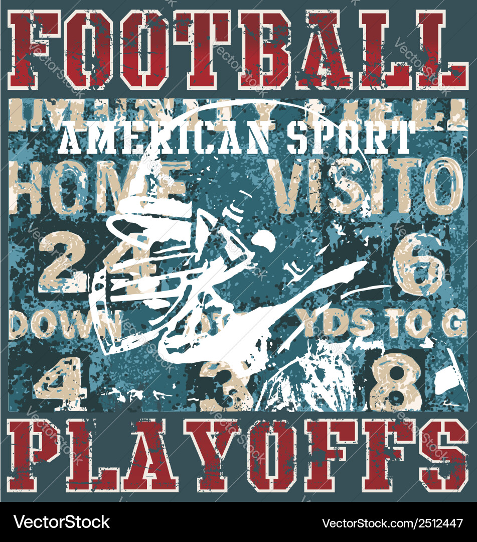 Football playoffs Royalty Free Vector Image - VectorStock