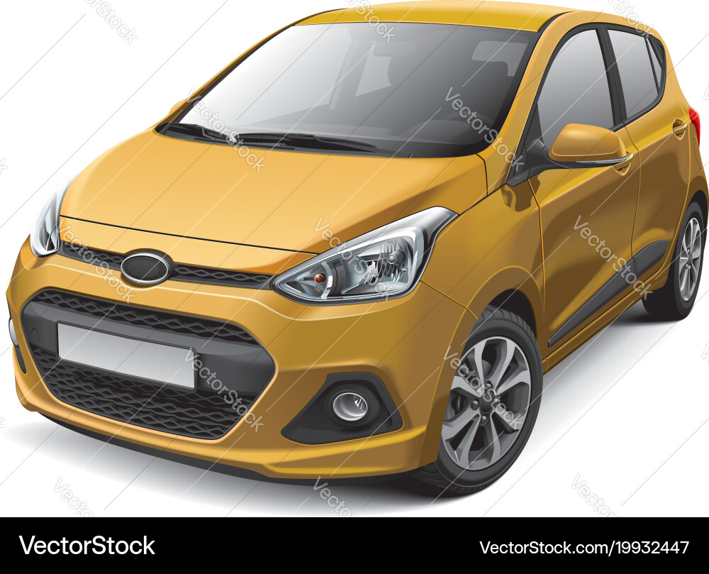 Korean city car Royalty Free Vector Image - VectorStock