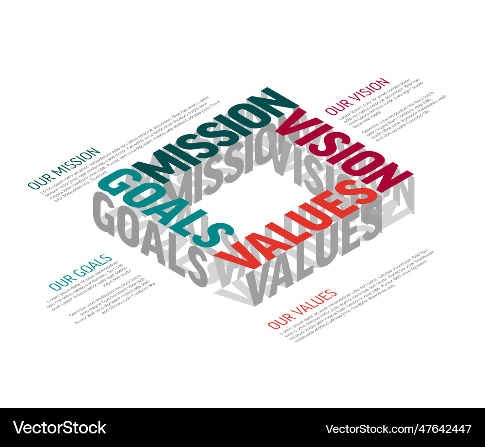 Light company profile statement - mission vision Vector Image