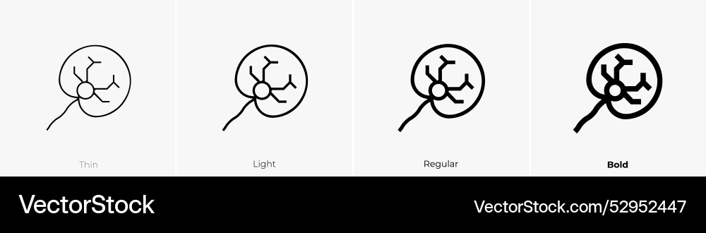 Noctilucales icon thin light regular and bold Vector Image