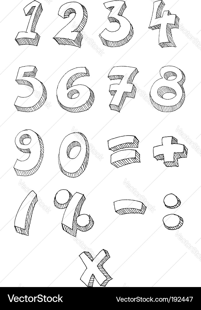 Number Nine Hand Writing Vector Images (over 120)