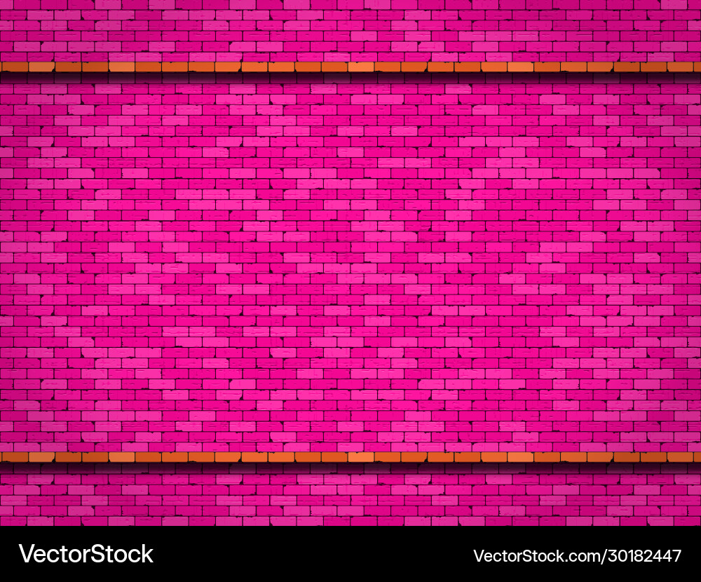 Pink brick wall background Royalty Free Vector Image