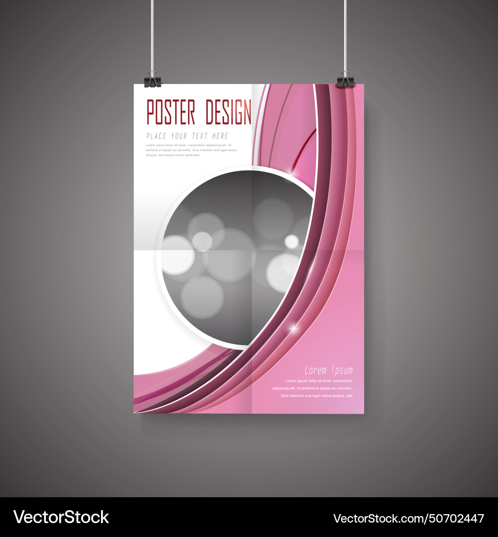 Trendy poster template design Royalty Free Vector Image