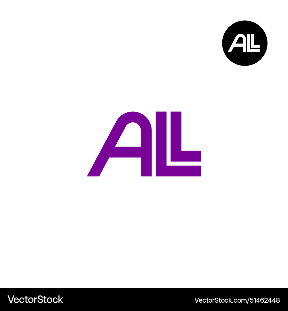 All logo letter monogram design Royalty Free Vector Image