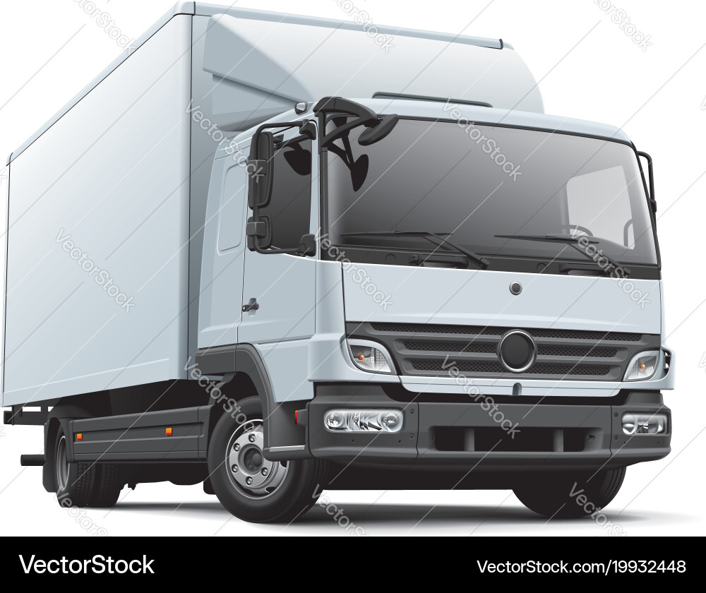 European delivery truck Royalty Free Vector Image