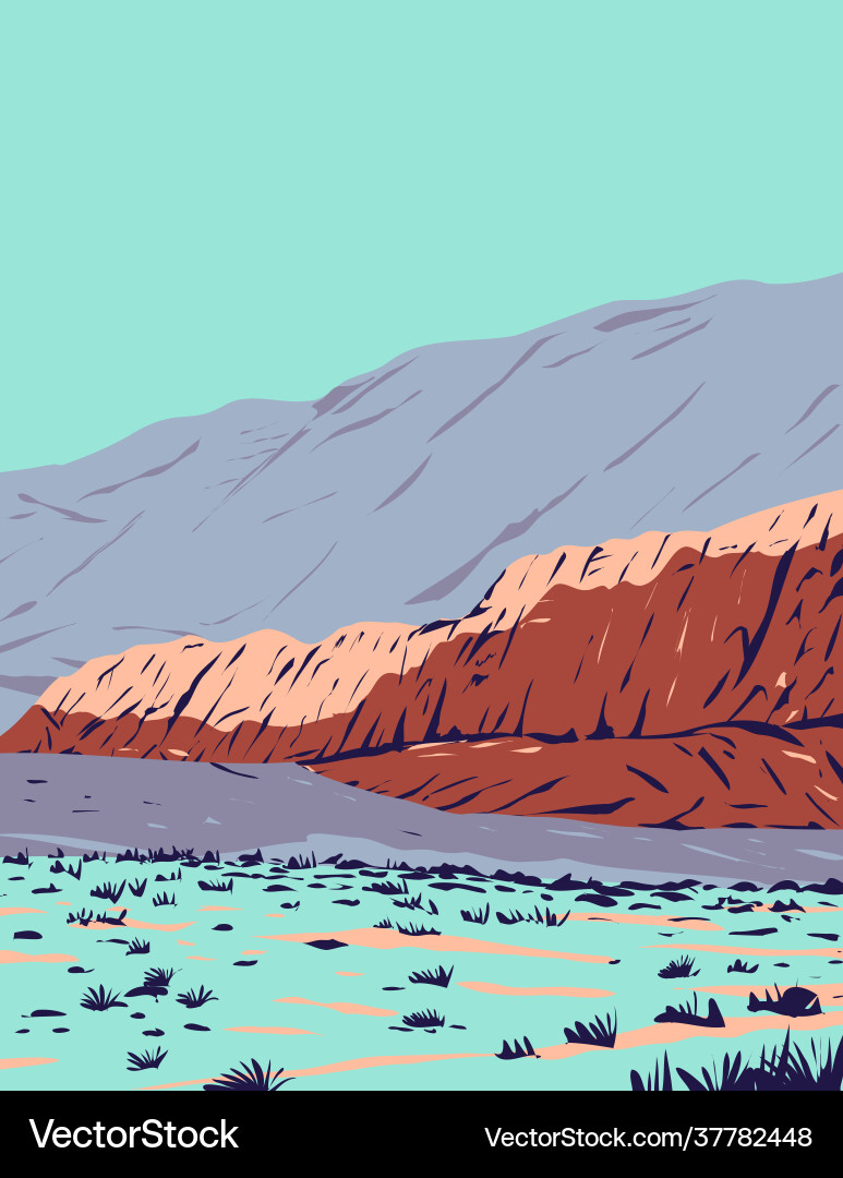 Red rock canyon in national Royalty Free Vector Image
