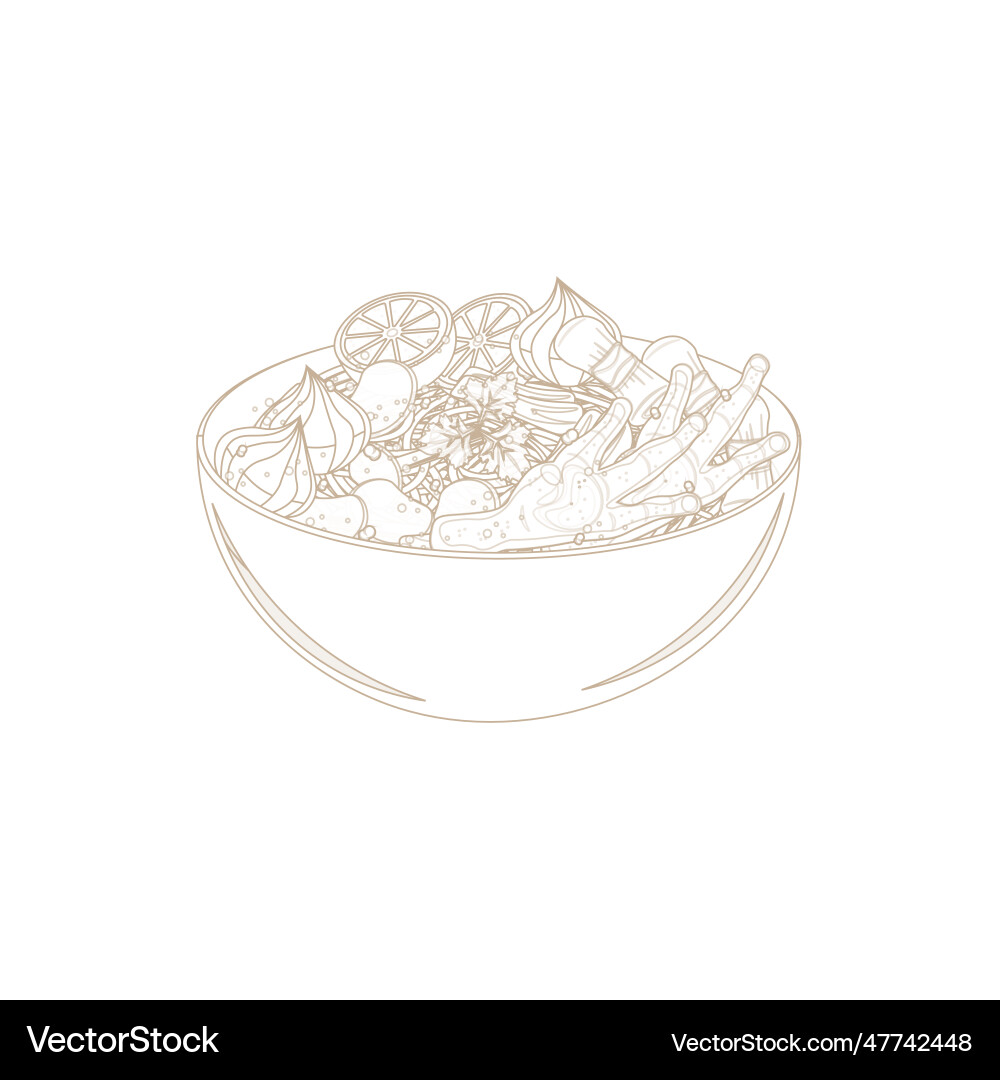 Seblak simple Royalty Free Vector Image - VectorStock