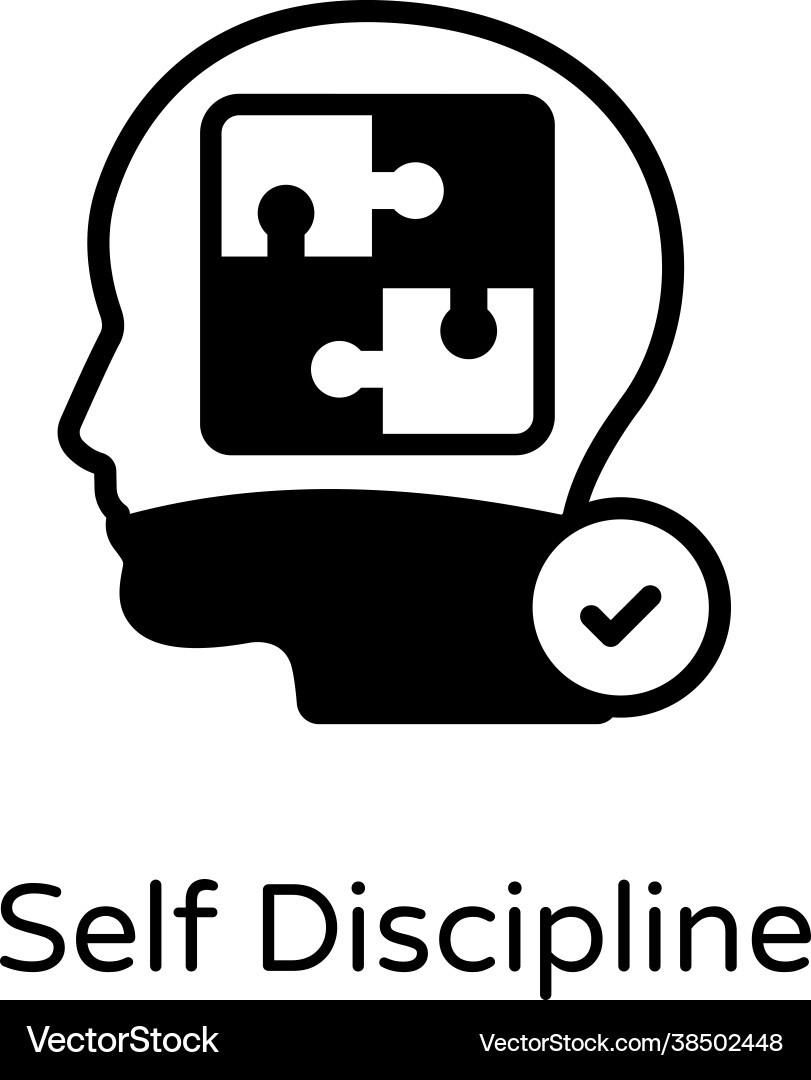 Self discipline Royalty Free Vector Image - VectorStock