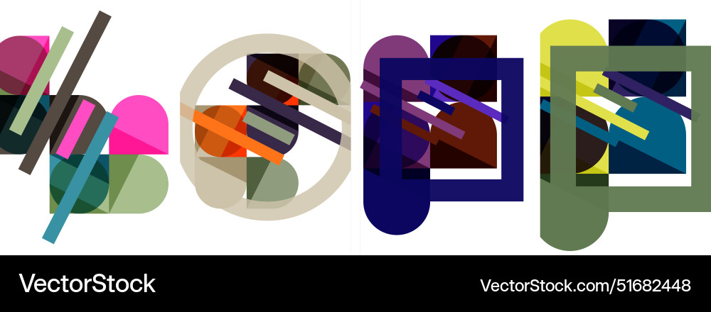 Square and round shape geometric poster set – Royalty-Free Vector ...