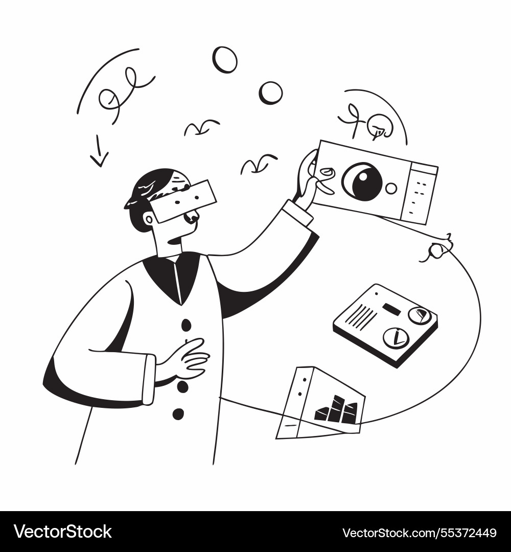 2d minimalize as financial consultant advising Vector Image