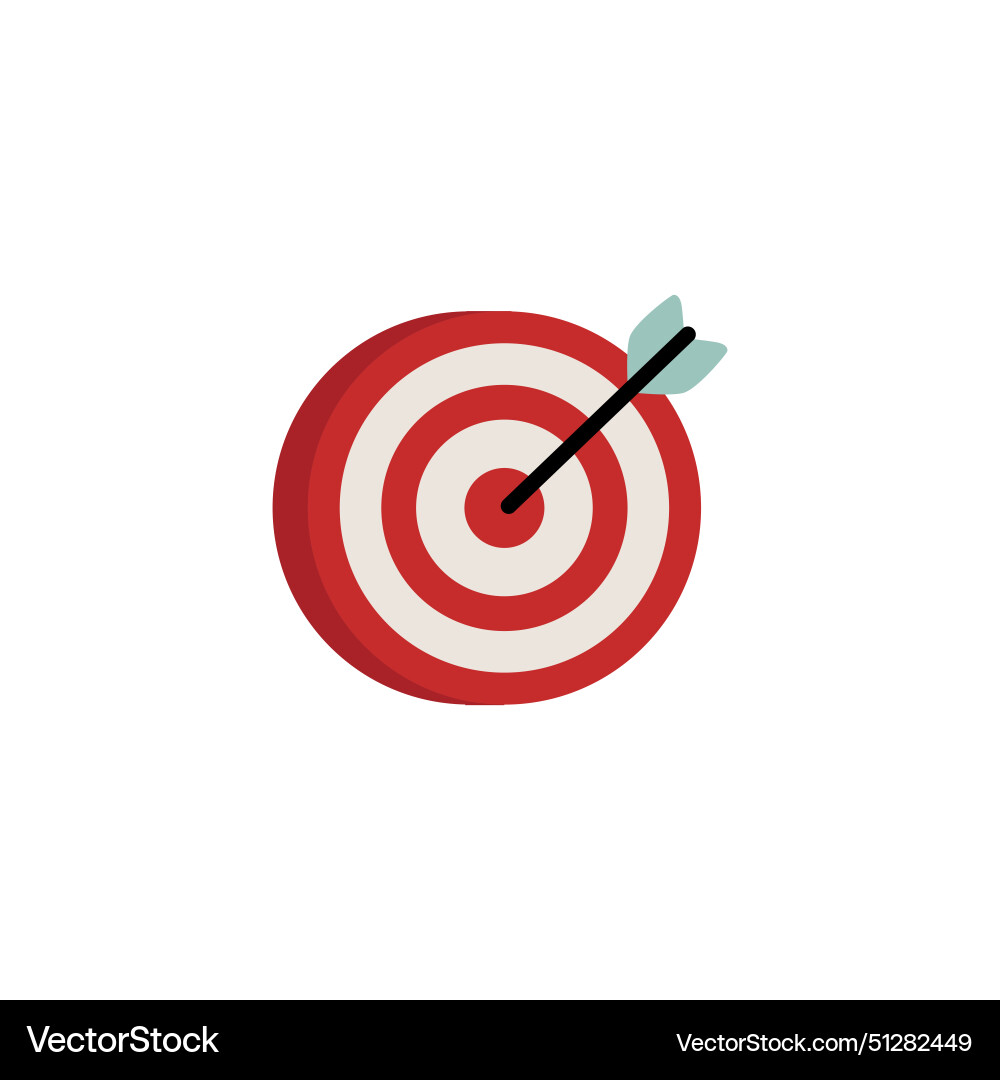 A target with hit arrow Royalty Free Vector Image
