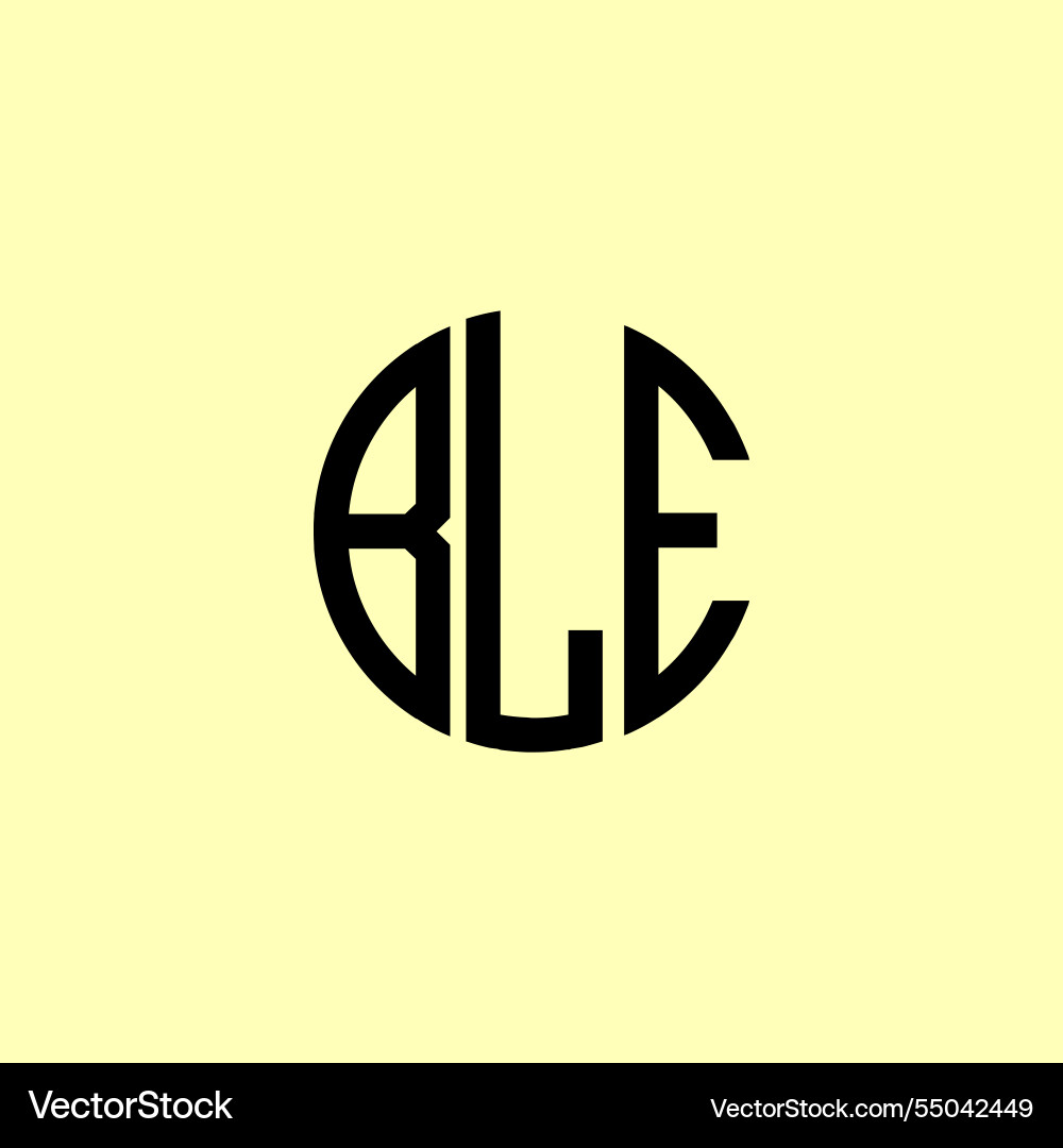 Creative rounded initial letters ble logo Vector Image
