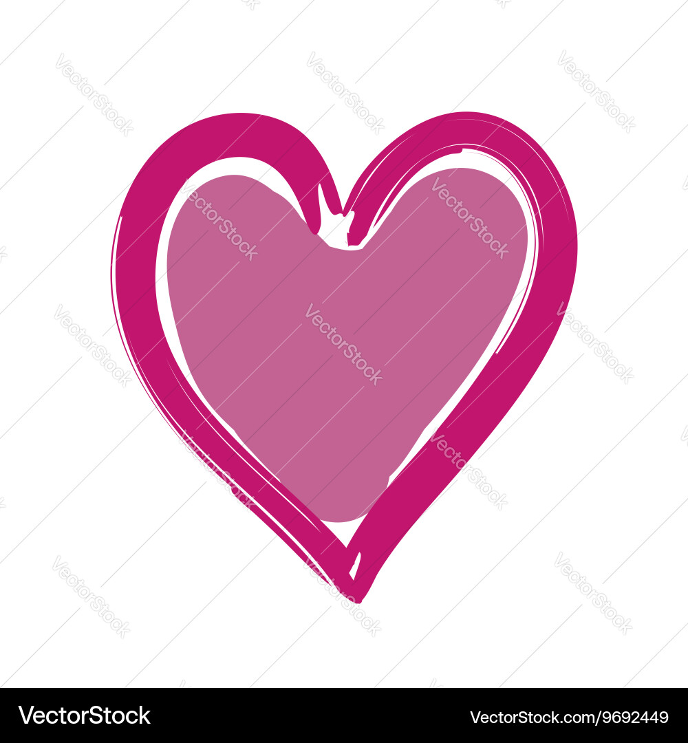 Heart pink bright icon sign Royalty Free Vector Image