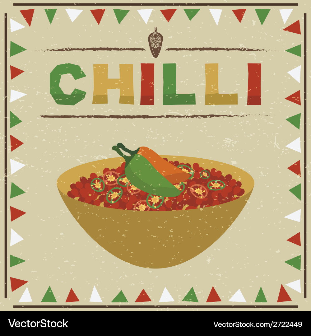 Mexican chilli Royalty Free Vector Image - VectorStock
