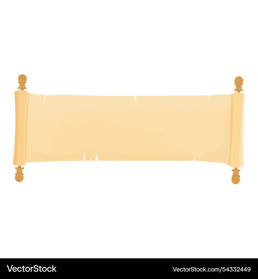 Open long horizontal parchment scroll isolated on Vector Image