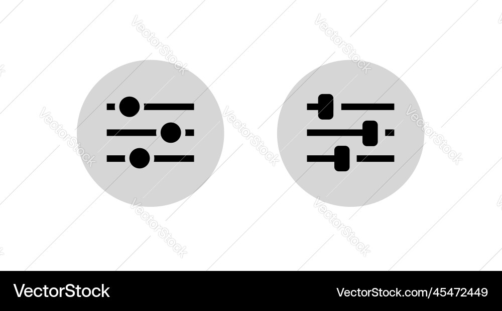 Settings filter mixer icon slider pictogram Vector Image