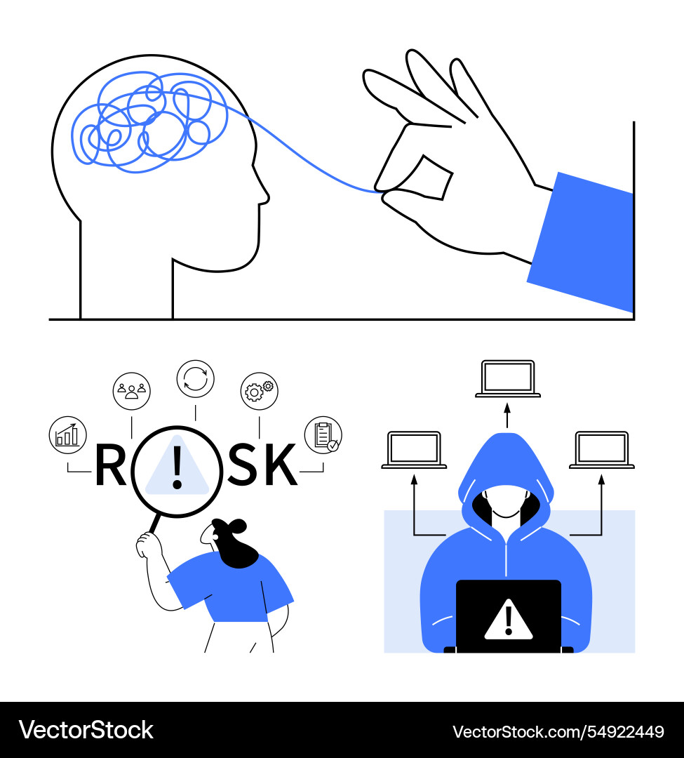 Simplifying thoughts risk analysis Royalty Free Vector Image